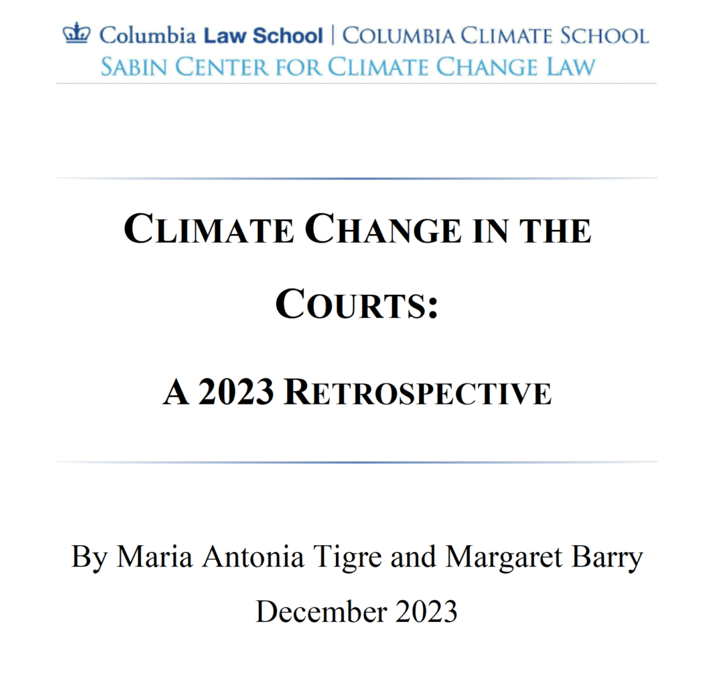 Sabin Center Publishes Report on Climate Litigation in 2023 - Climate ...