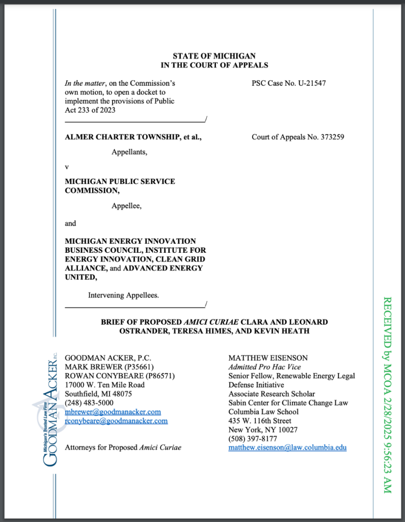 Michigan Court of Appeals Considers Challenge to New Process for Siting ...